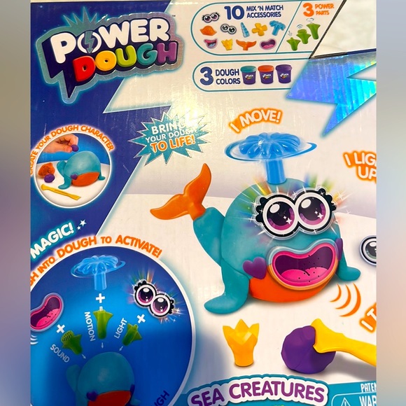 Toys | 555 Nwt Power Dough Sea Creatures Playdough Set Lights Up Talks ...